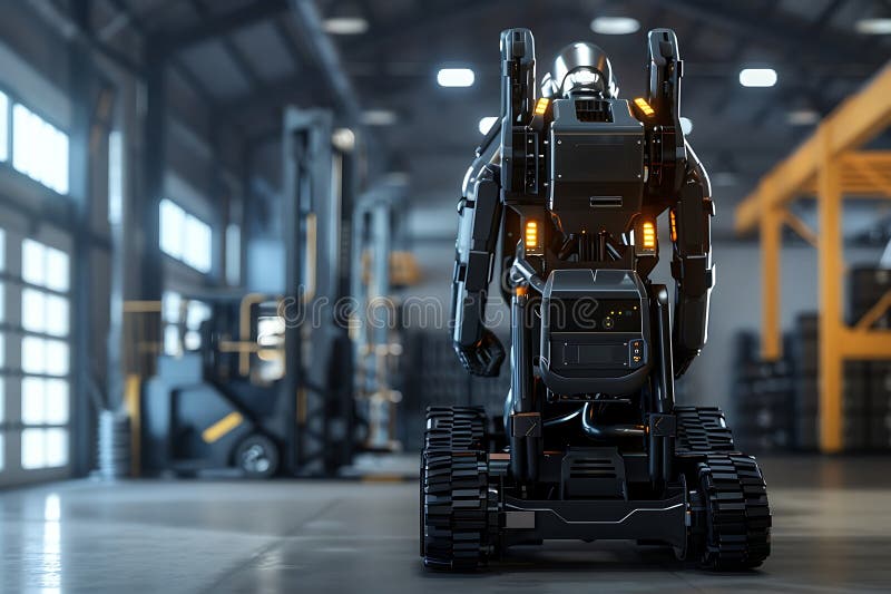 Robotic Vehicle with Futuristic Design and Advanced Features Stock ...