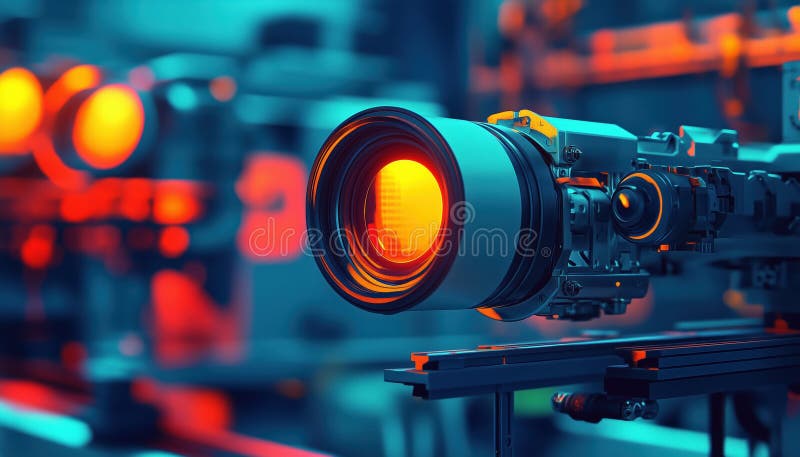 Robotic Vision Sensor Camera System in Intelligence Factory Stock Image ...