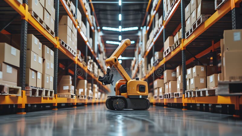 Robotic Warehouse Automation Logistics Stock Illustration ...