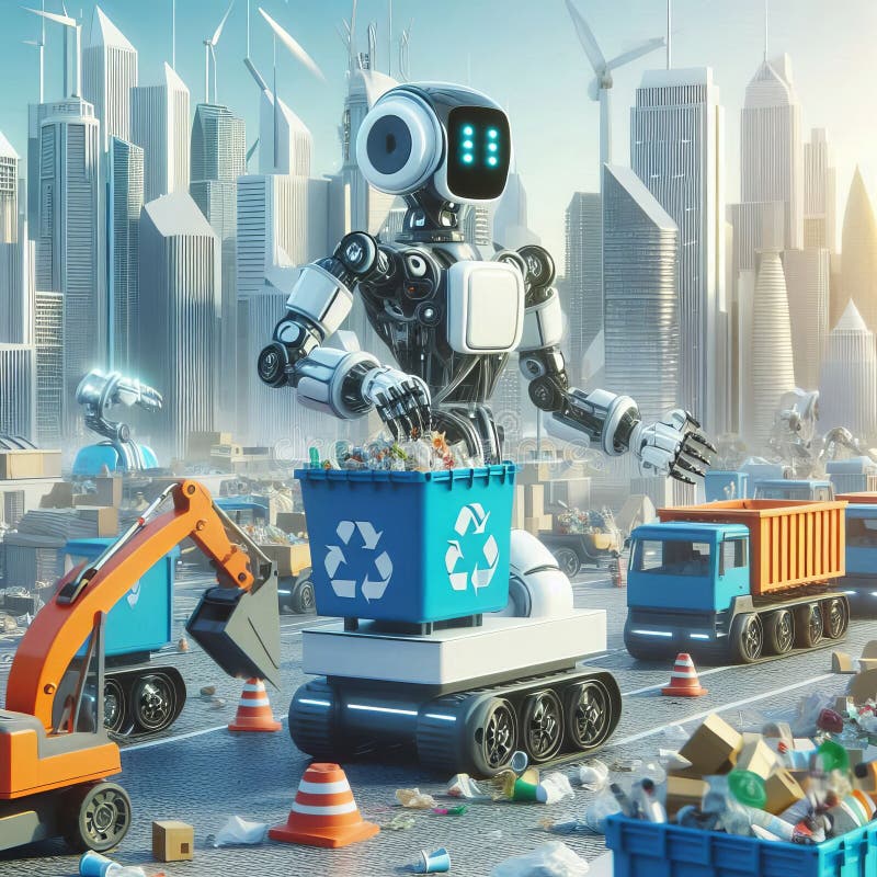 Robotic Waste Management Cities Where Waste Collection Sorting a Stock ...