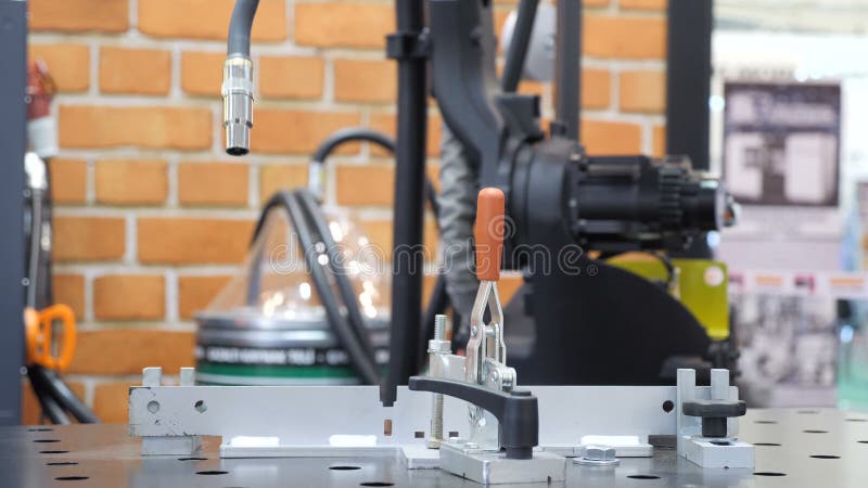 Robotic Welding in Action Industrial Automation Industry 4.0 Stock ...