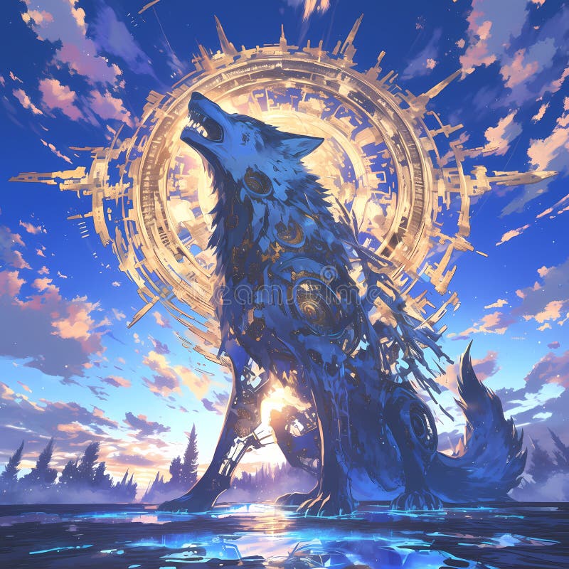 Robotic Wolf, Sci-Fi Adventure Stock Illustration - Illustration of robotic, cyberpunk: 314899375