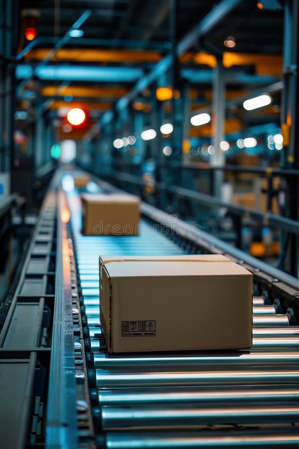 Robotic Workforce Symphony of Efficiency Parcel Conveyor Stock ...