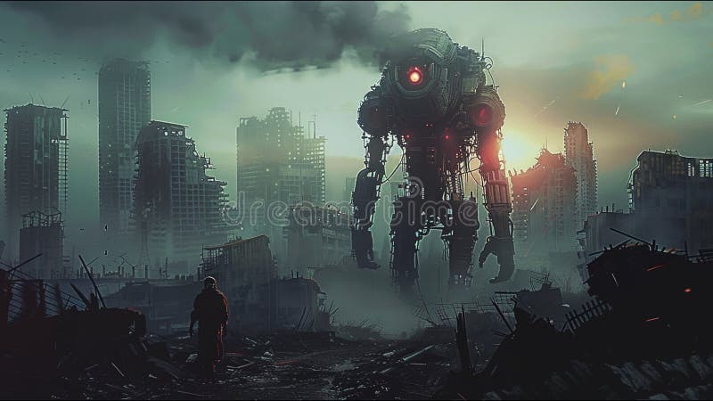 Robotic Zombie Post Modern Apocalypse Hellscape Brave New World 1984 ...