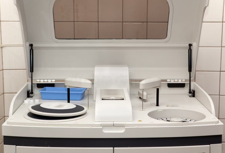 Robotical Machine for Centrifuge Blood Stock Image - Image of analyzer ...