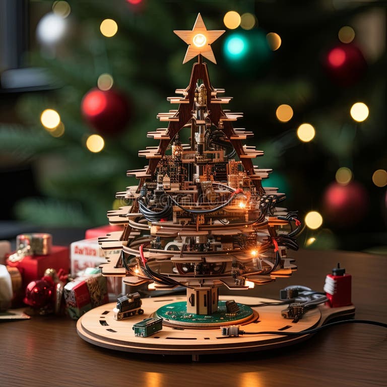 Robotics Arduino Soldering Kit Modern Christmas Tree With Lights