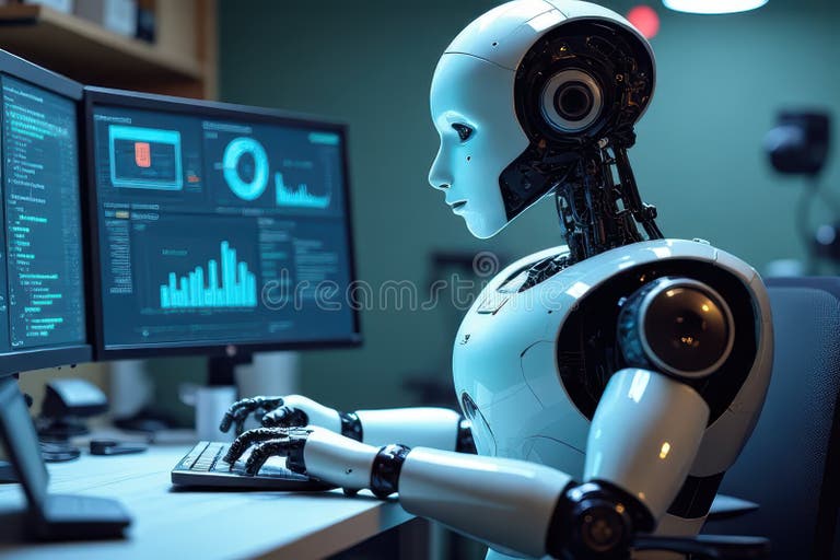 Robotics and Artificial Intelligence Progress Stock Illustration ...