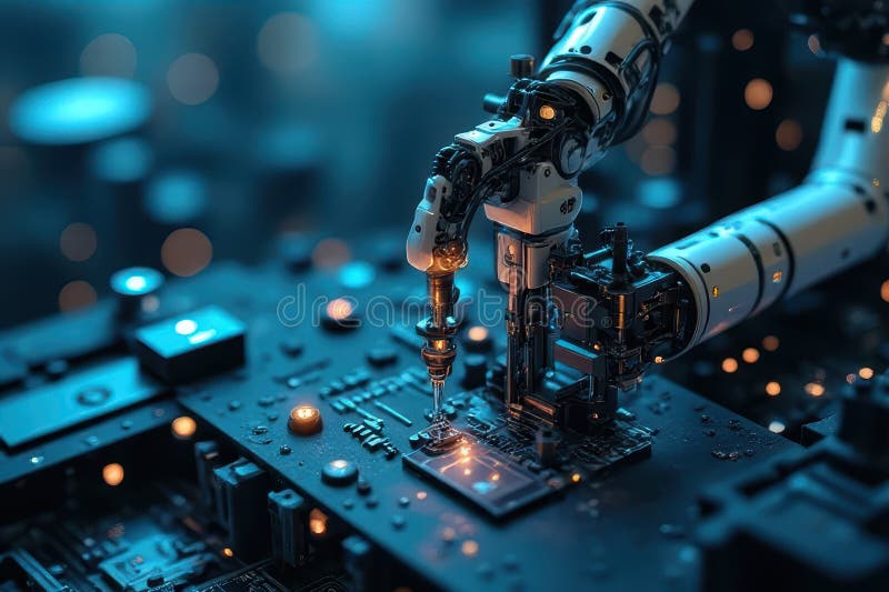 Robotics and Automation - Innovating Control Systems Stock Illustration ...