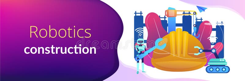 Robotics Construction Concept Banner Header. Stock Vector ...