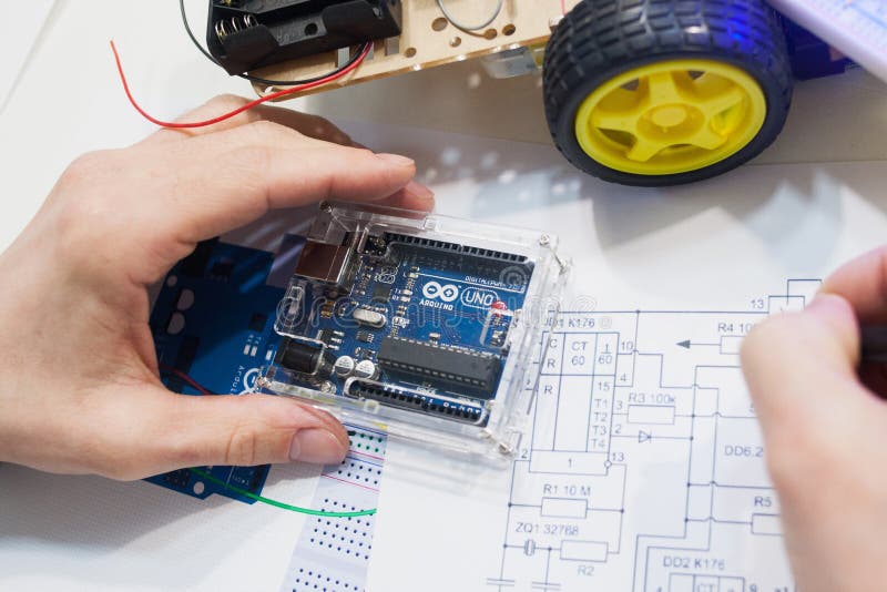 Robotics Creation with Arduino Uno Microcontroller Editorial Stock ... Robotics Creation with Arduino Uno Microcontroller Editorial Stock ...