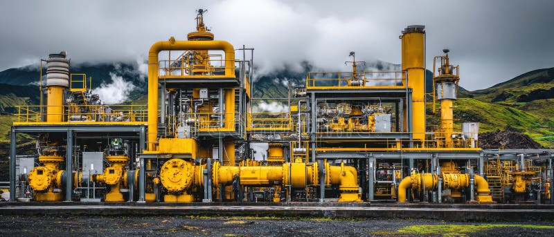 Robotics Crew Engaged in Geothermal Energy Maintenance and Operational ...