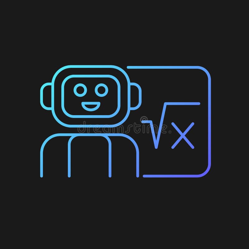 Robotics in Education Gradient Vector Icon for Dark Theme Stock Vector ...
