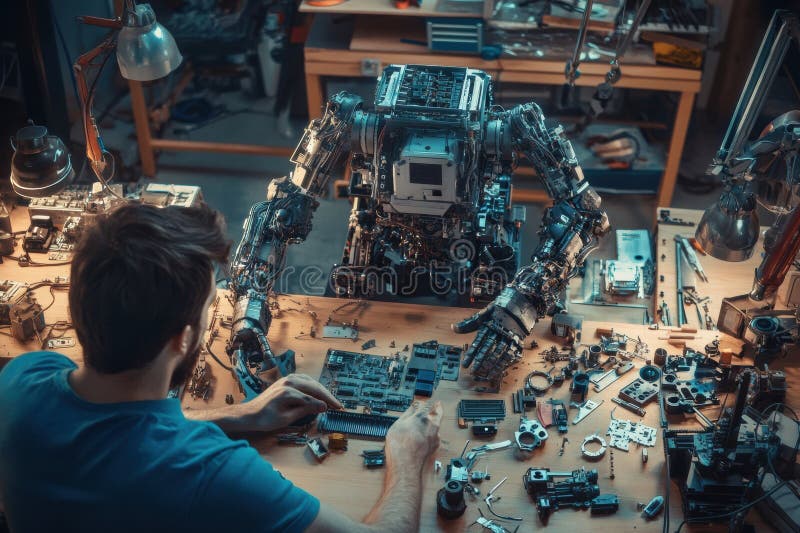 Engineer Designs a Futuristic Device in a Digital Workspace with Advanced Technology at ...