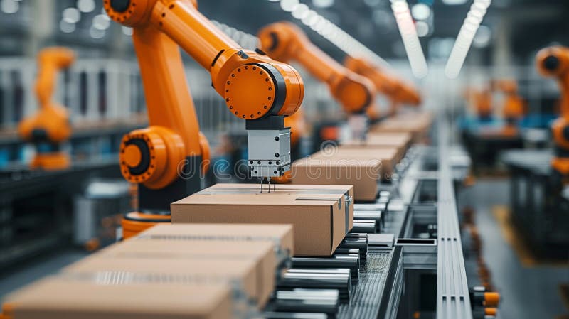 Robotics Factory with Automated Assembly Lines and Robots Programmed ... Robotics Factory with Automated Assembly Lines and Robots Programmed ...