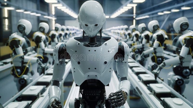 Robotics Factory with Automated Assembly Lines and Robots Programmed ... Robotics Factory with Automated Assembly Lines and Robots Programmed ...