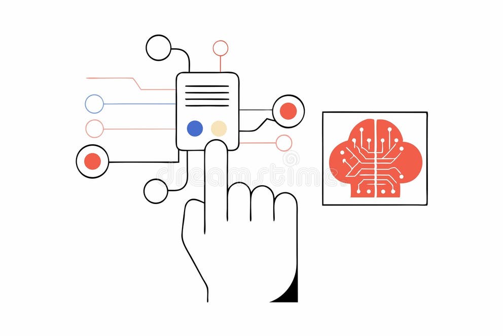 Robotics Hand Touching an AI Icon, Generative Artificial Intelligence ...