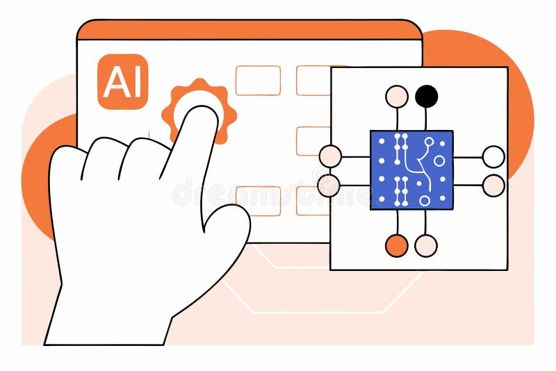 Robotics Hand Touching an AI Icon, Generative Artificial Intelligence ...