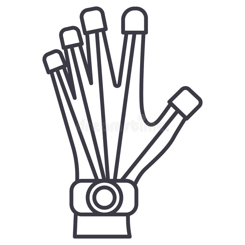 Robotics Hand Line Icon Concept. Robotics Hand Flat Vector Symbol, Sign ... Robotics Hand Line Icon Concept. Robotics Hand Flat Vector Symbol, Sign ...