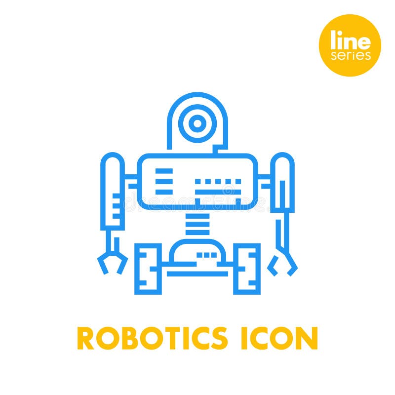 Robotics Line Icon, Robot, Mechanical Engineering Stock Vector ... Robotics Line Icon, Robot, Mechanical Engineering Stock Vector ...