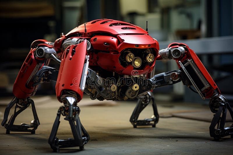 Robotics and Production of Robots Stock Illustration - Illustration of ...