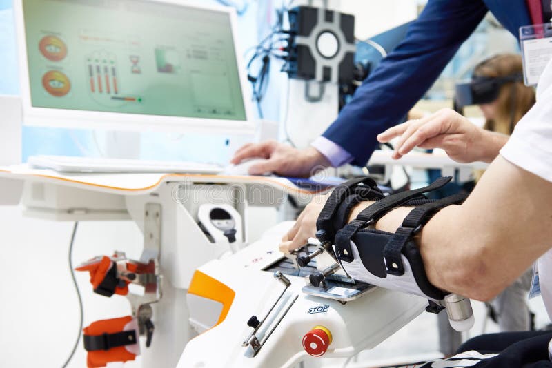Robotics Rehabilitation Devices for Use with Hand Stock Image - Image ...
