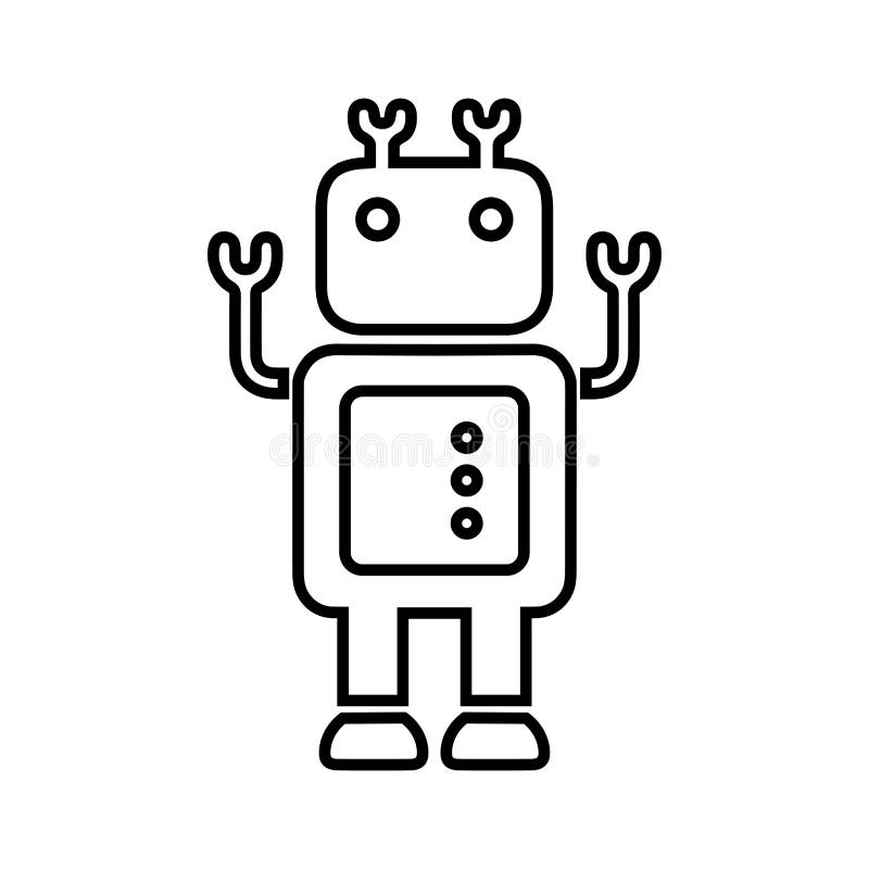 Robotics, Robot Line Icon. Outline Vector Stock Vector - Illustration ...