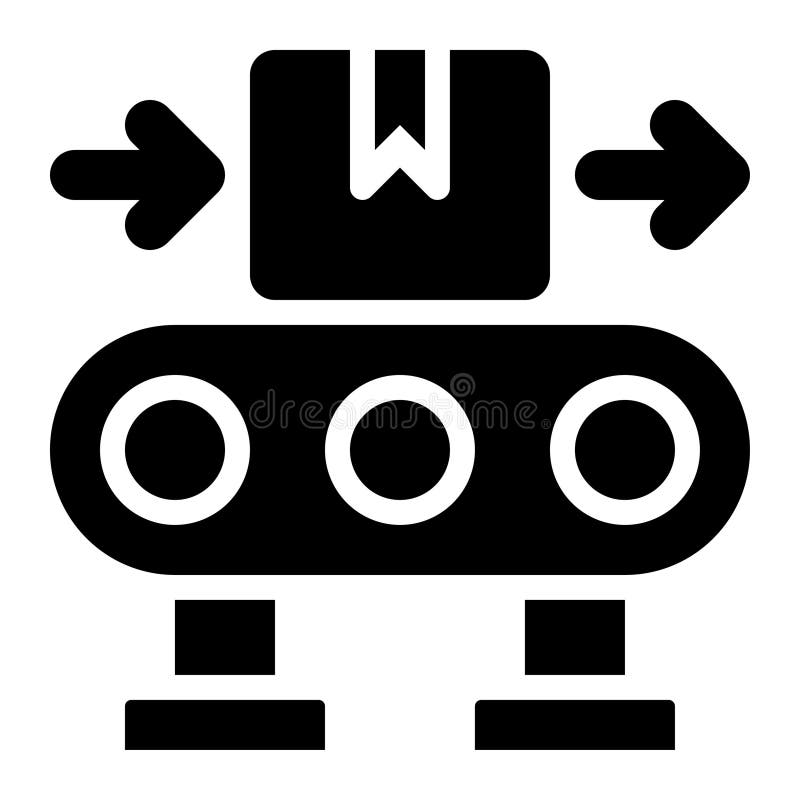 Conveyor, Manufacturing Glyph Solid Icon Stock Image - Illustration of conveyor, solid: 359611135