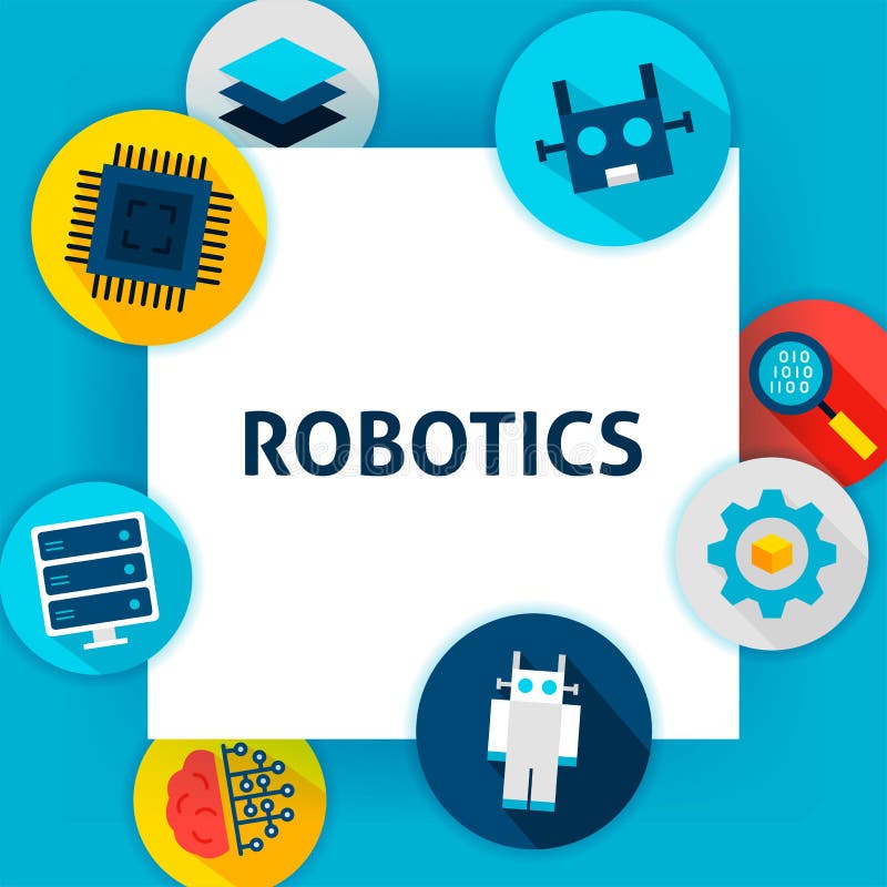 Robotics Tech Template stock vector. Illustration of computer - 163832326