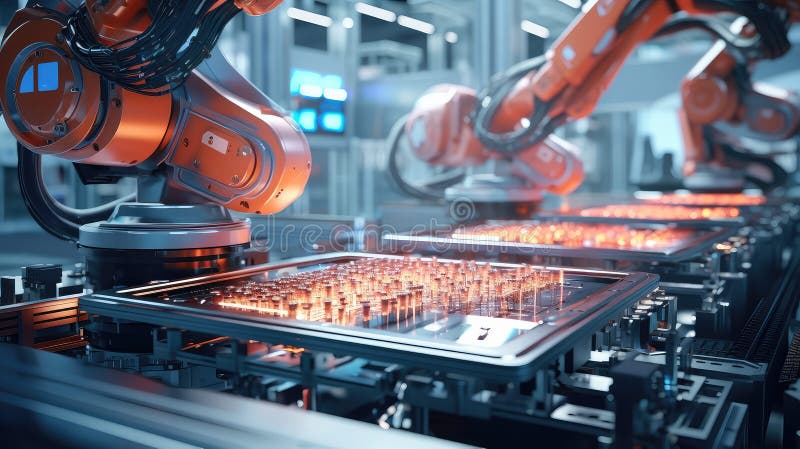 Robotics Technology Computers Stock Illustration - Illustration of ...