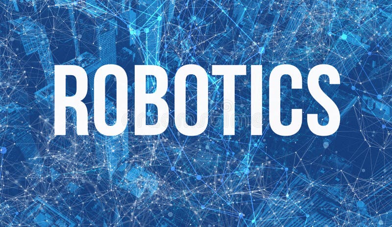 Robotics Theme with Abstract Cityscape Stock Photo - Image of abstract ...