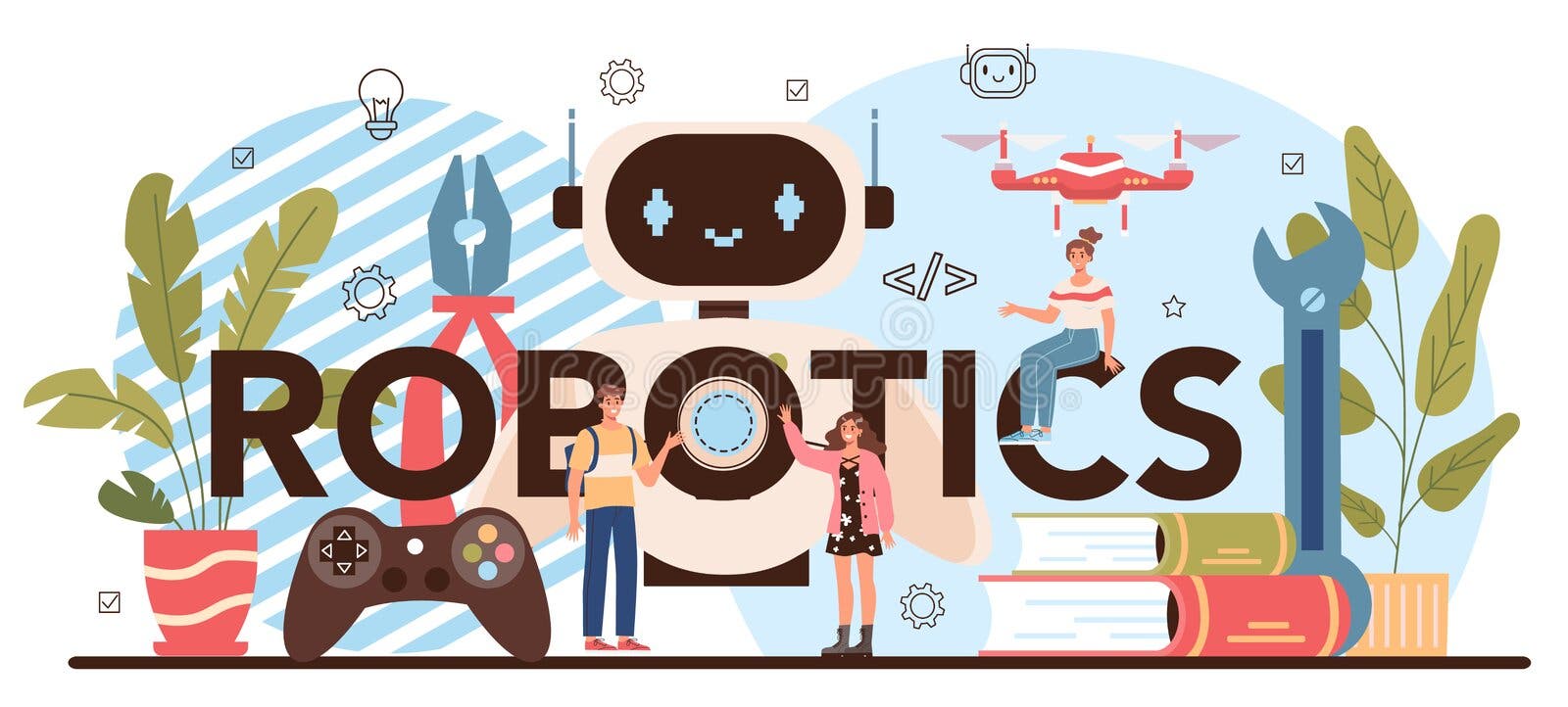 Robotics Typographic Header. Robot Engineering and Programming Stock ... Robotics Typographic Header. Robot Engineering and Programming Stock ...