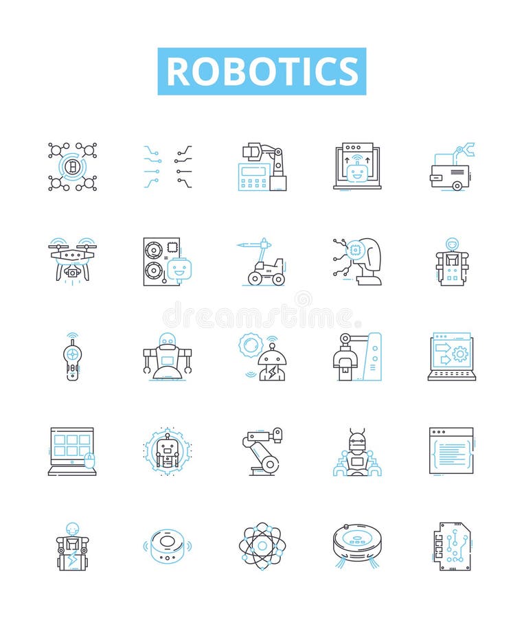 Robotics Vector Line Icons Set. Robots, Automation, AI, Machine ... Robotics Vector Line Icons Set. Robots, Automation, AI, Machine ...