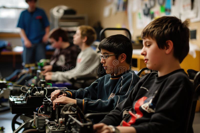 Teenagers with Disabilities Play Video Games on Console Controllers ...