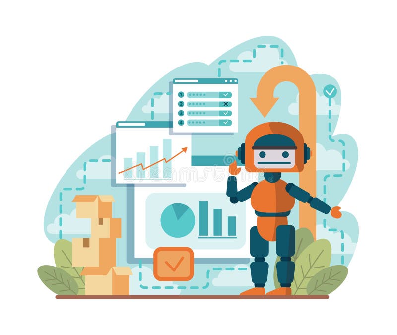 Robotization Concept. Artificial Intelligence As a Part of Human Stock ...