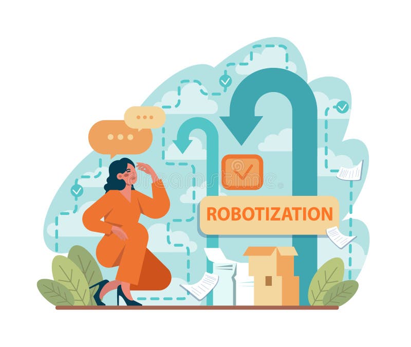 Robotization Concept. Artificial Intelligence As a Part of Human Stock ...