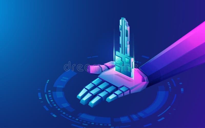 RobotKey stock vector. Illustration of device, cybernetic - 253033384