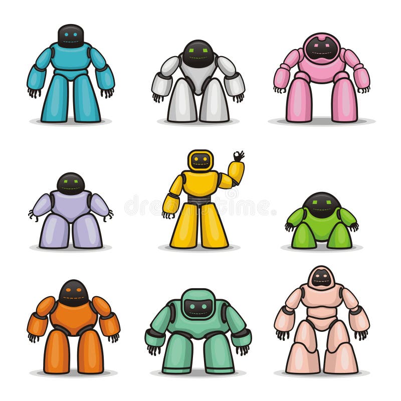 Robots stock vector. Illustration of running, robots - 26140294