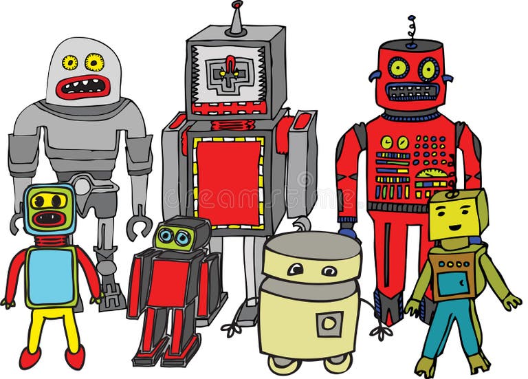 Classic Robots Stock Illustrations – 709 Classic Robots Stock ...