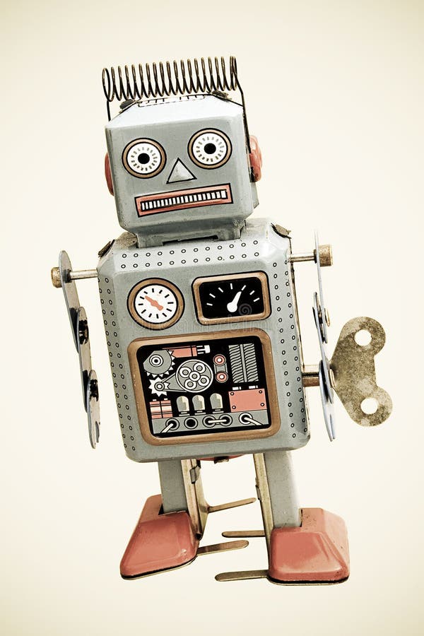 Two toy robots stock photo. Image of toys, robots, retro - 571036