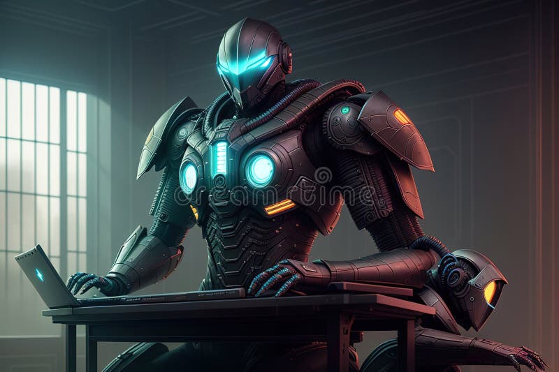 Robots. Artificial Intelligence. Illustration of Progress, Technology ...