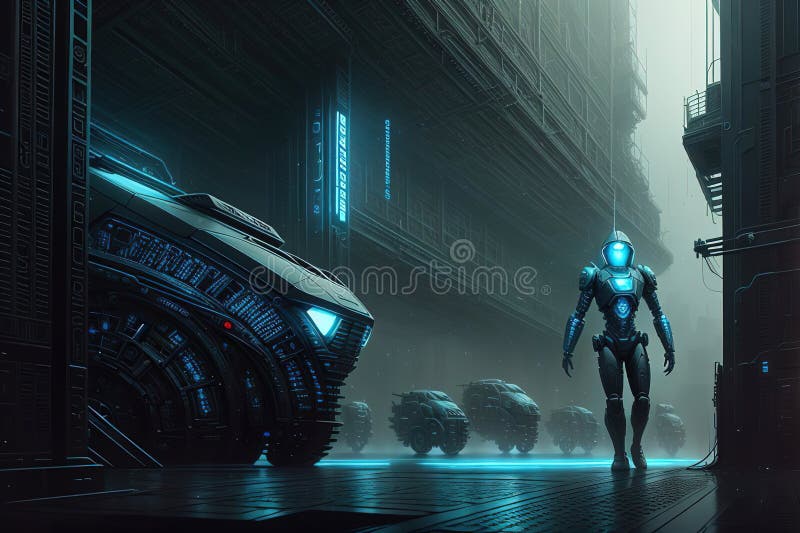 Robots. Artificial Intelligence. Illustration of Progress, Technology ...