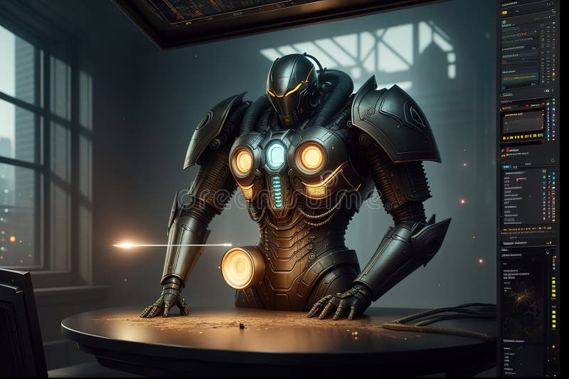 Robots. Artificial Intelligence. Illustration of Progress, Technology Stock Illustration ...