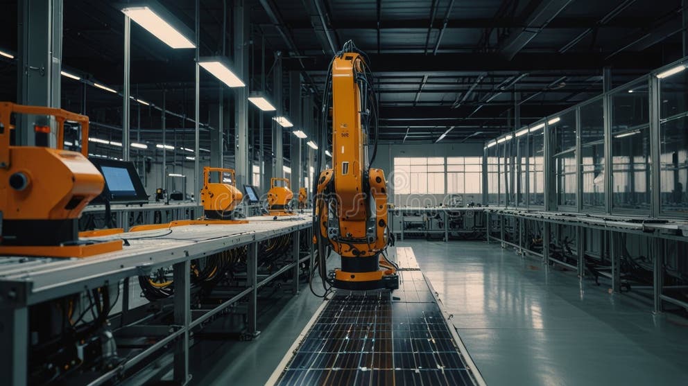 Robots Assembling Solar Panels in an Ultra-modern, Automated Factory ...