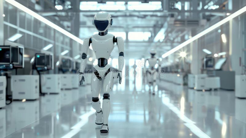 Robots and Automated Systems Working Seamlessly in a High-tech Stock ...