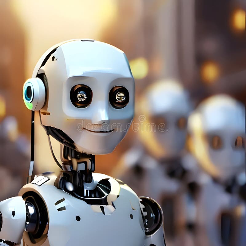 Robots that Can See the World of the Future Stock Image - Image of ...