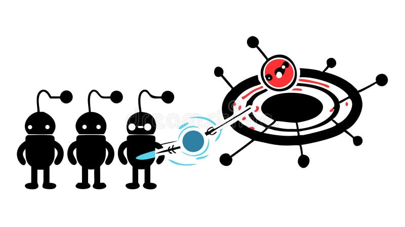 Robots with Circuit Board, AI Network, Data Processing, Vector Design ...