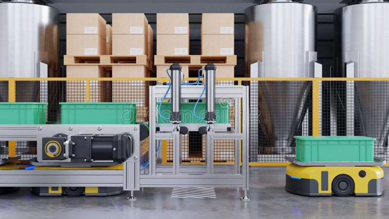 Robots Efficiently Sorting Hundreds of Parcels Per HourAutomated Guided ...