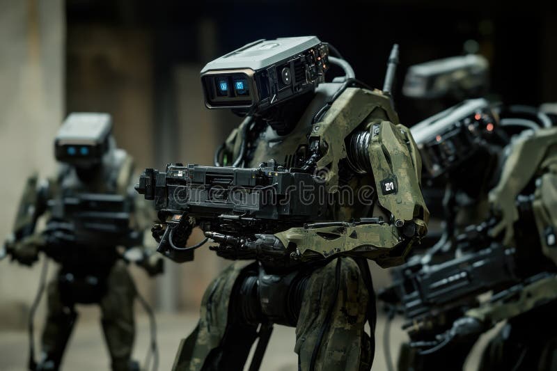 Robotic Soldiers Preparing for a Mission in an Urban Environment at ...