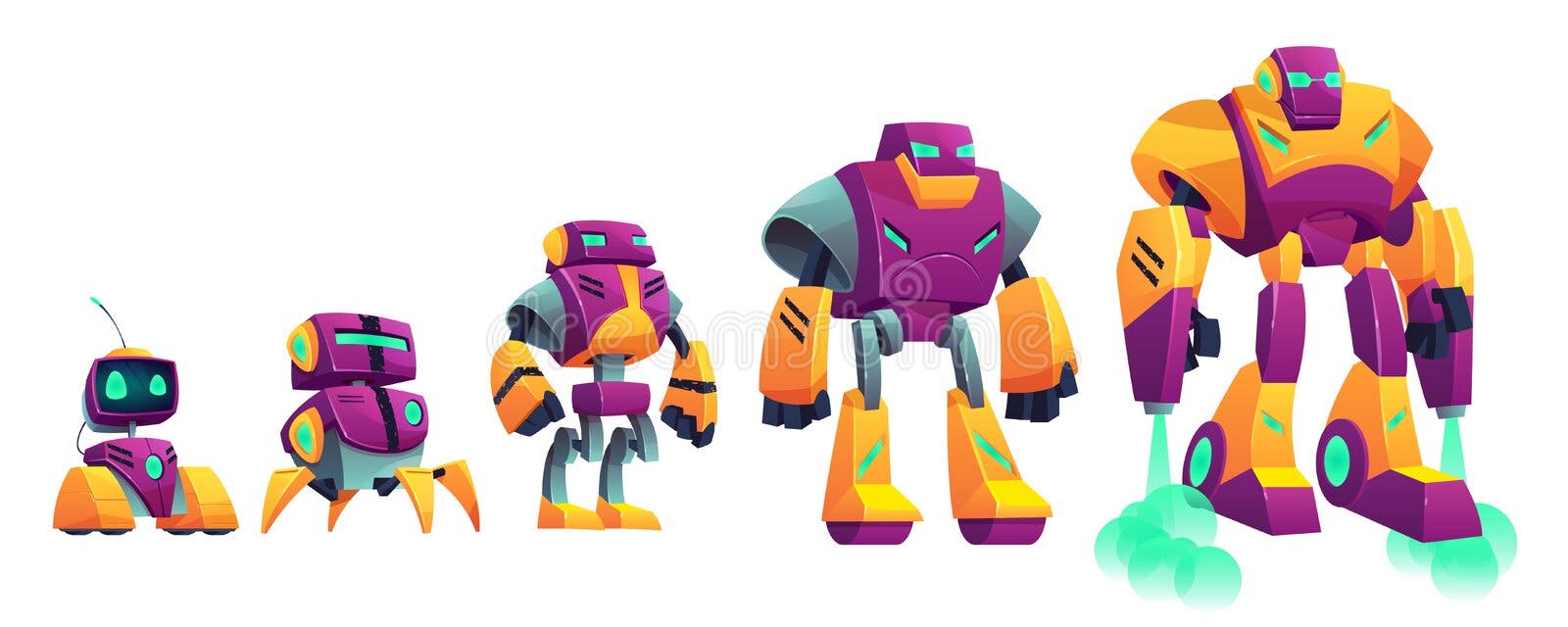 Robots Evolution Horizontal Timeline Stock Vector - Illustration of ... Robots Evolution Horizontal Timeline Stock Vector - Illustration of ...