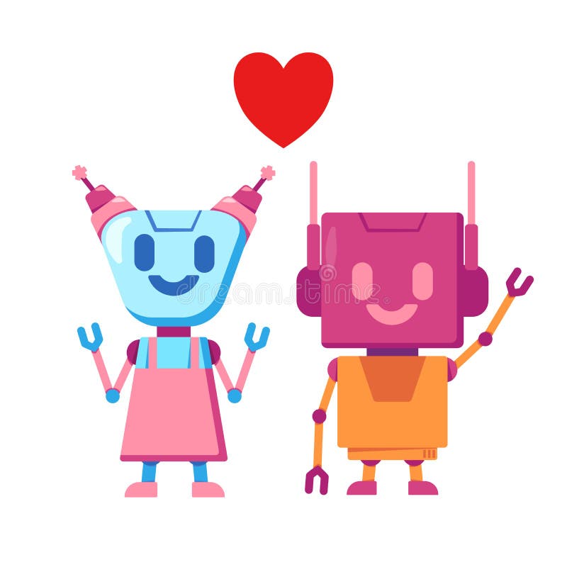 Romantic Robots Stock Illustrations – 60 Romantic Robots Stock ...